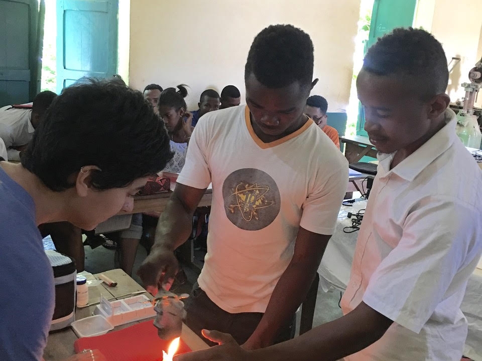 Marina and Lydia teaching genetics in Madagacar | Yoder Lab